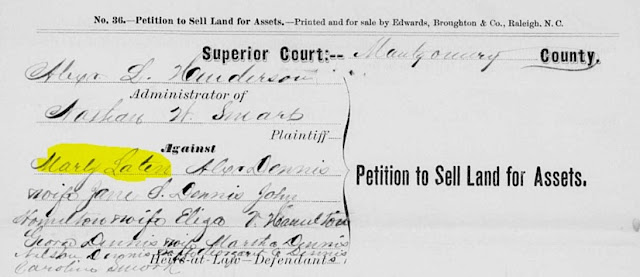 Uwharrie Roots: Mary Ann Smart, daughter of Nathan Smart, is not the ...