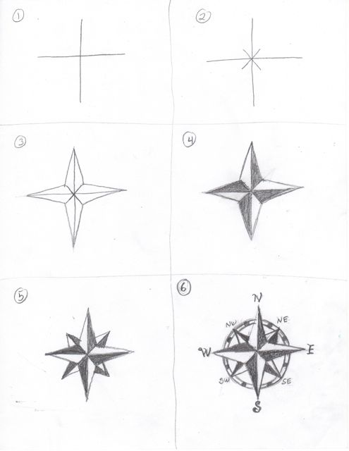Creators Joy How To Draw A Compass Rose
