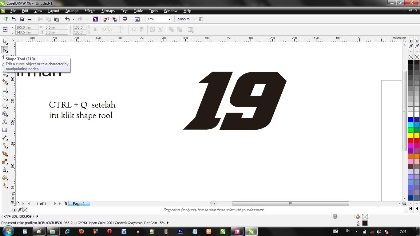 Berbagi Ilmu: Cara Membuat Nama & Nomor start Racing CorelDraw
