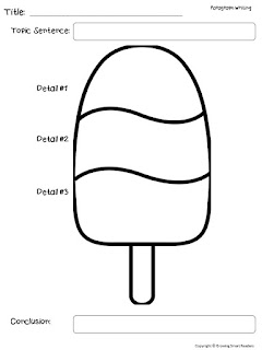 Growing Smart Readers: Ice Cream & Popsicles Writing & Craftivity