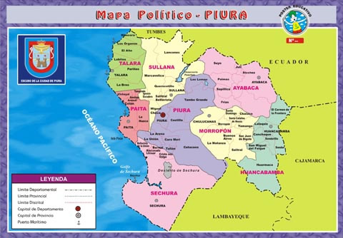 Piura, Ciudad del Sol Eterno: Mapa Geografico