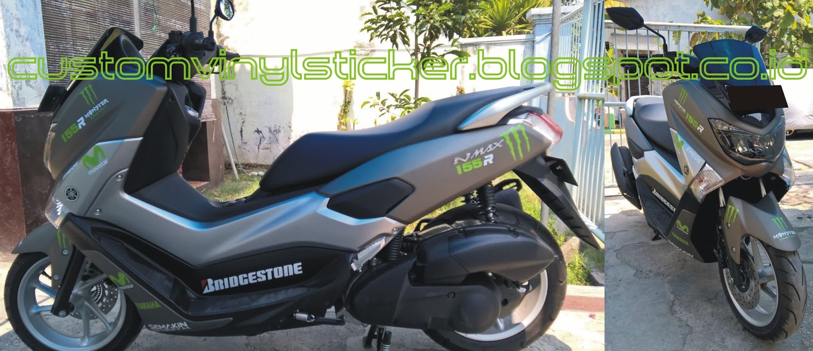 STICKRENZ: Yamaha NMax Silver - Custom Text Sticker