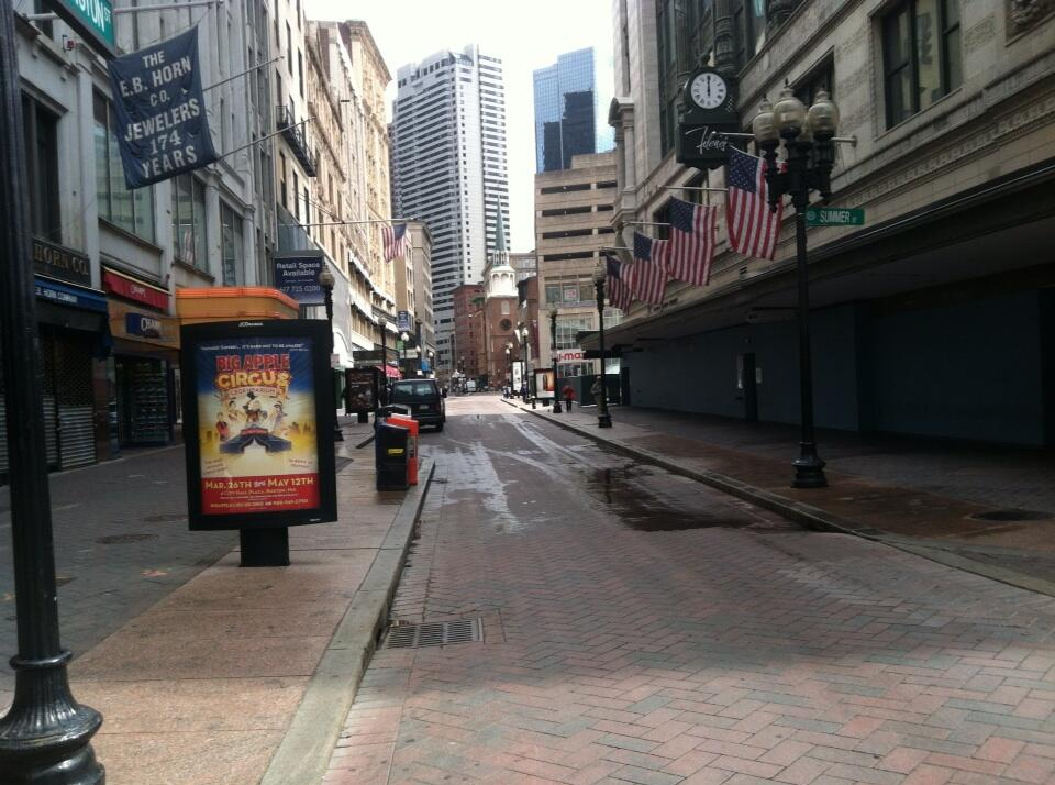Deserted Places: Deserted streets in Boston, as the city goes into lockdown