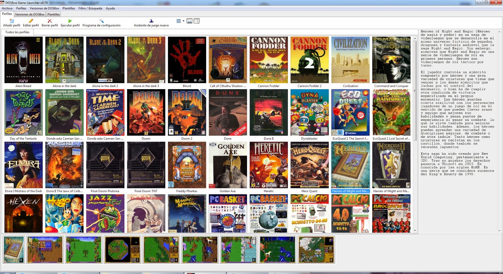Juegos Rescatados: Dosbox Game Launcher [MS-Dos]