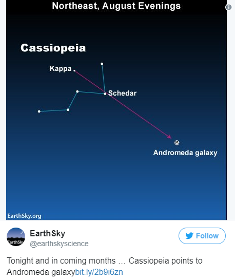 Earth and Space News: Cassiopeia the Queen Constellation Is True Arrow ...