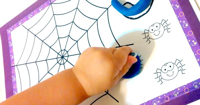 {FREE} Preschool Spider Counting Playdough Mats | Preschool Powol Packets