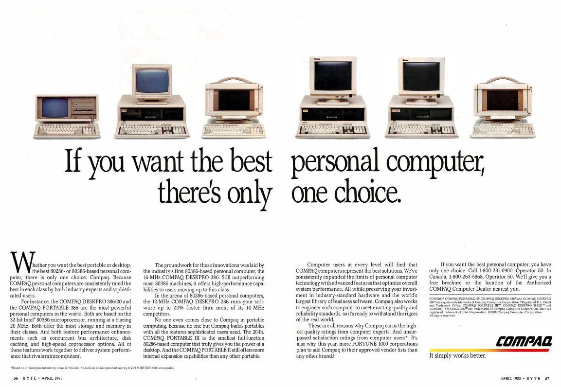 Informatica Viejuna: Compaq, 1988