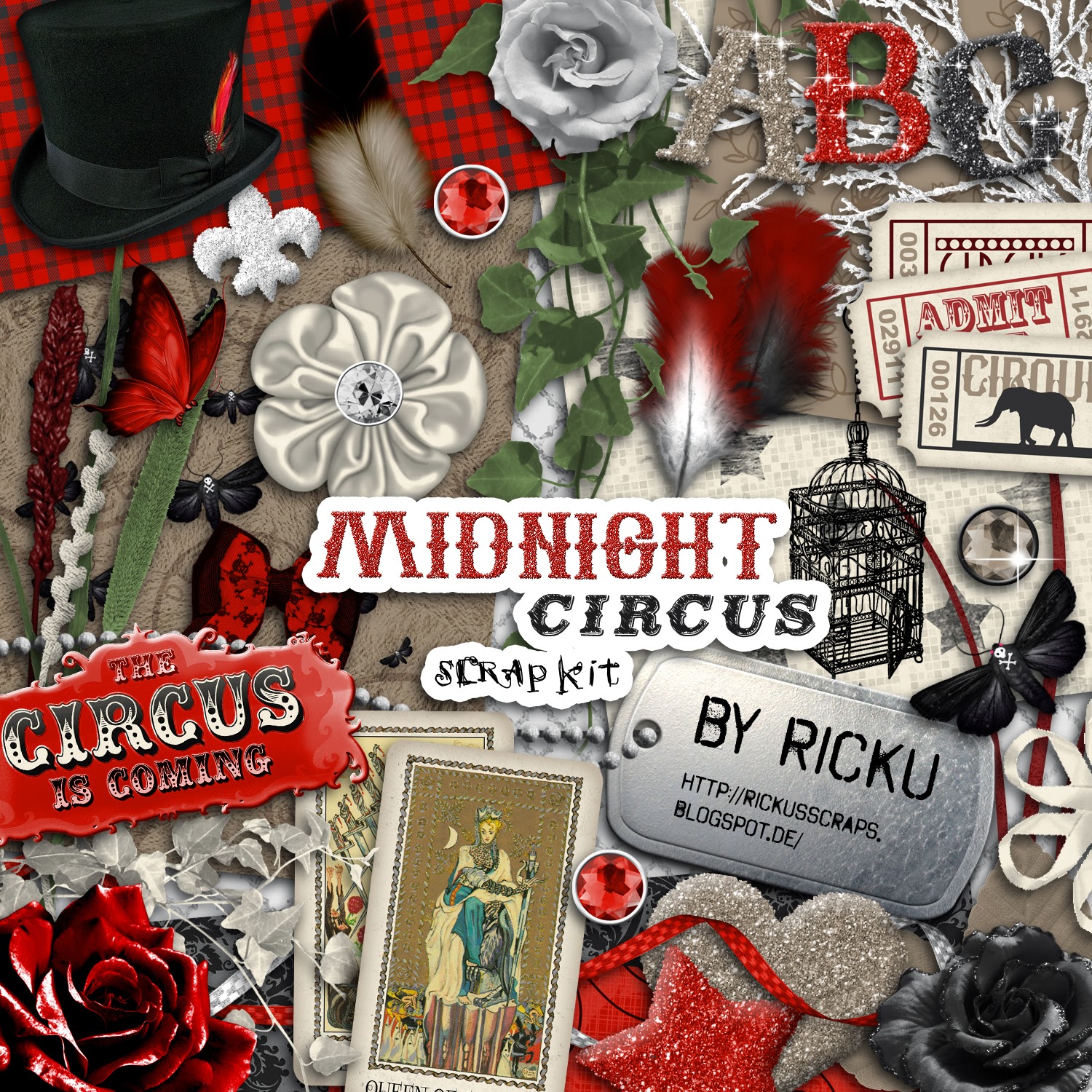 Meine Grafikarbeiten: Midnight Circus Scrap-Kit