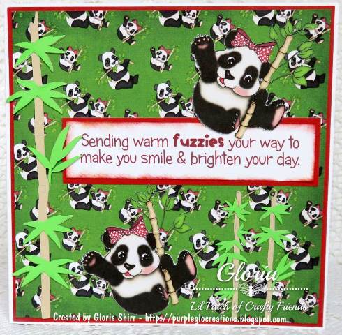 Purpleglo Creations: Thinking of You Card Using Imagine That Pandas ...