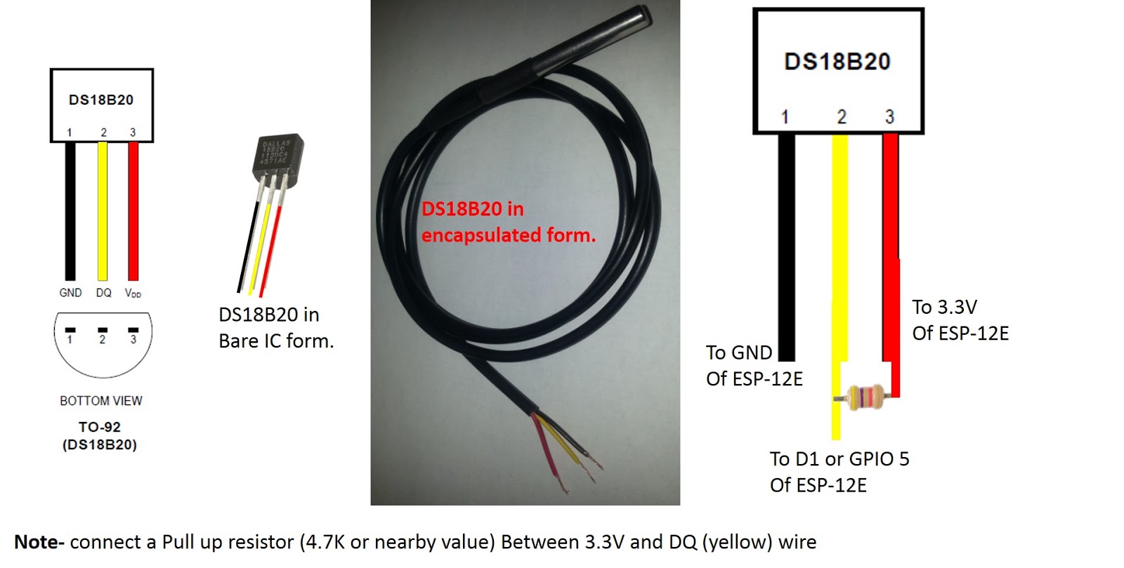 Electromania Esp8266 Esp 12e Nodemcu And Ds18b20 Based Digital Thermometer Displayed In C F