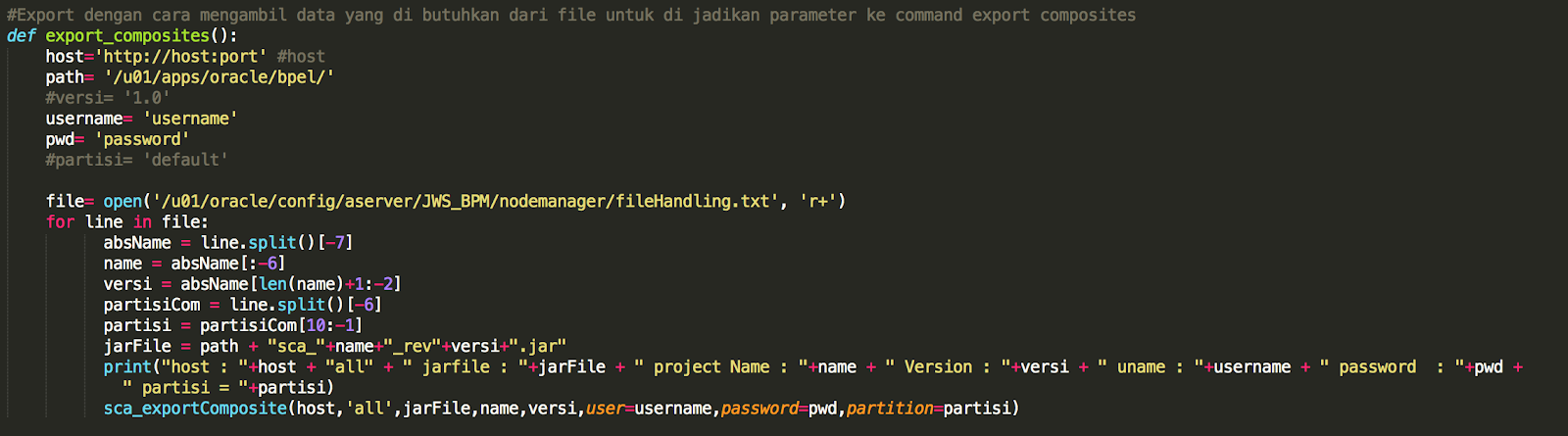 Nostra Technology: Export SOA Composites Menggunakan Python Script