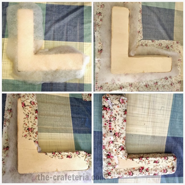 The Crafeteria: Fabric Covered Decorative Letters Tutorial
