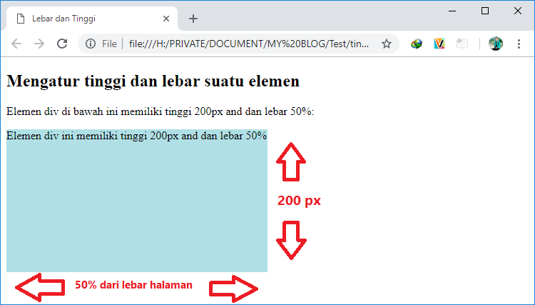 Belajar CSS Part 9 - Mengatur Tinggi dan Lebar Elemen - king-octahasan