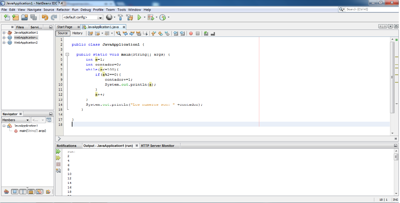 Programación....: Ejercicios de while en java