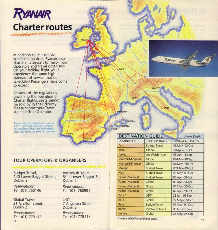 Airline memorabilia: Ryanair (1988)