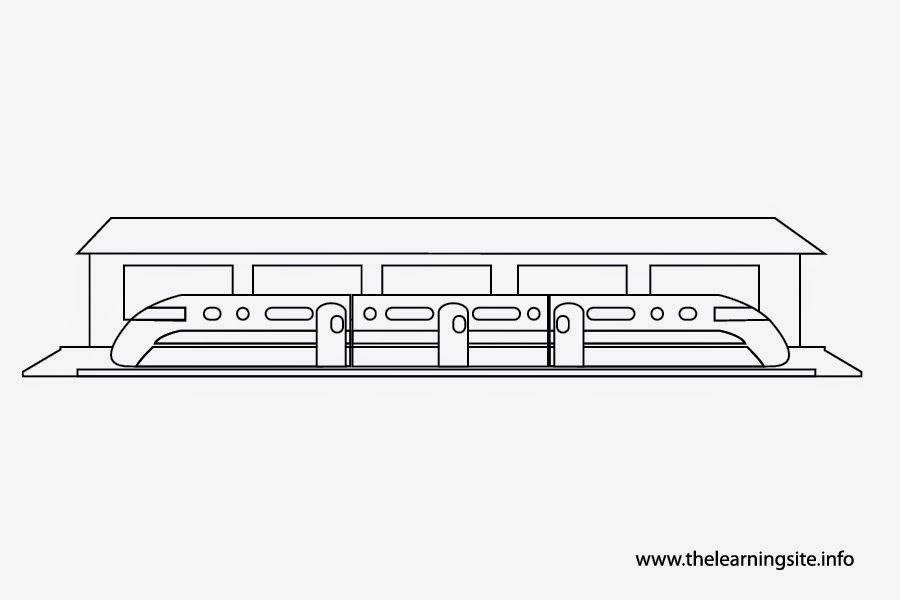 Train Station Coloring Pages