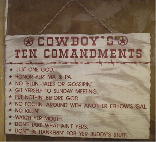 The Bonnie Blue Blog: Ten Commandments, Texas style