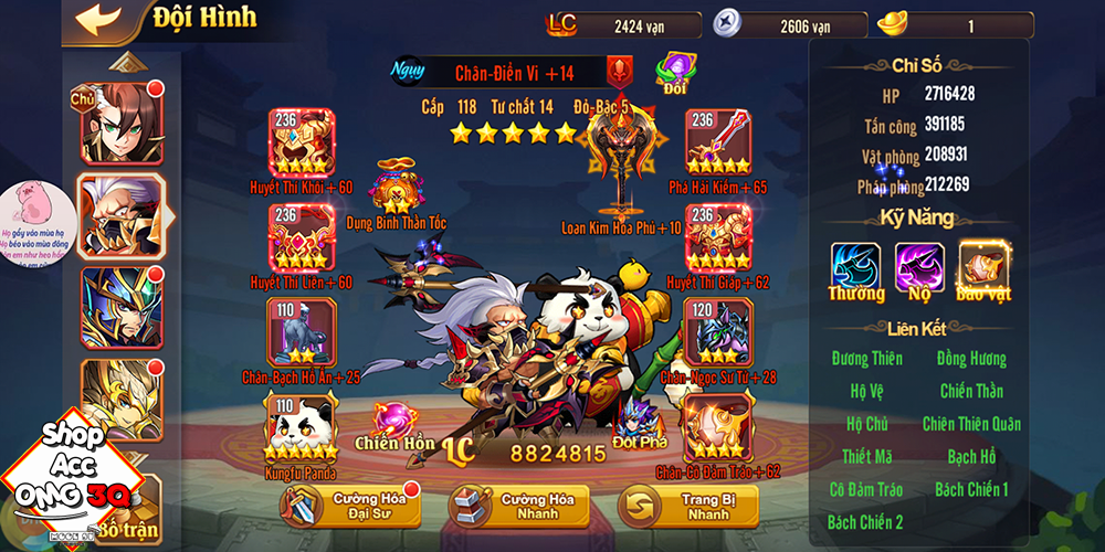 [VN0106] OMG 3Q Việt Nam - Team Ngụy 2 Chân Tướng - Lực Chiến 24 Triệu