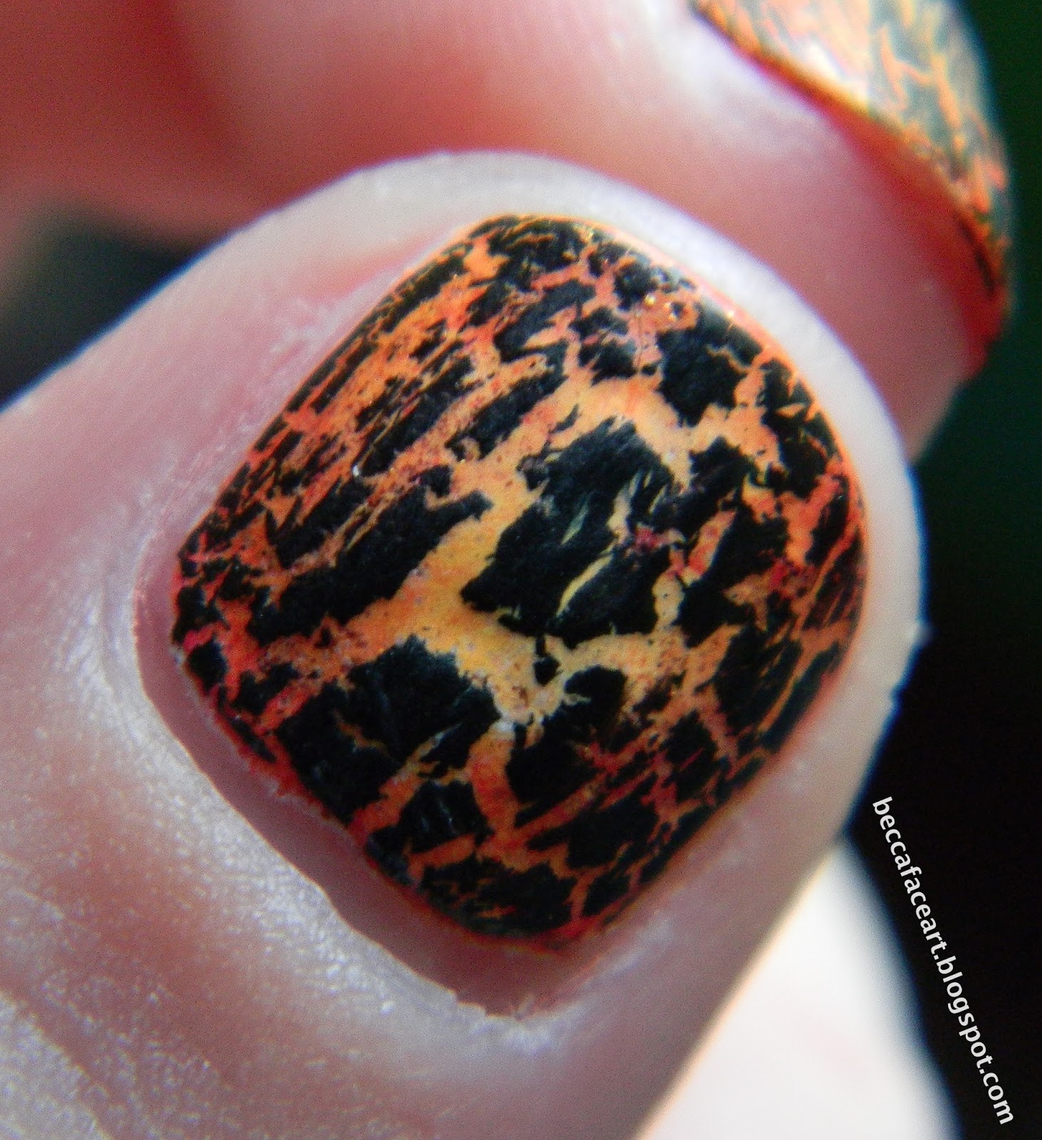 Becca Face Nail Art: Lava Nails