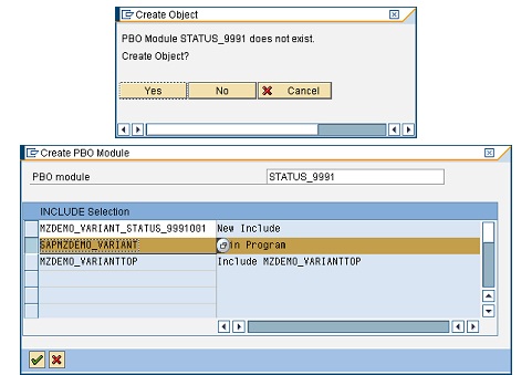 SAP ABAP Central: Creation of Selection Screen Variant in Module Pool ...