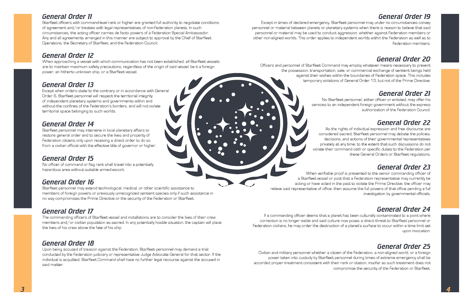 StarTrek Continuum BLOGRPG: StarFleet Command: General Orders and ...