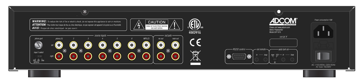 Ultimate Home Theatre Source: ADCOM's GFP-815 Stereo Preamplifier is loaded