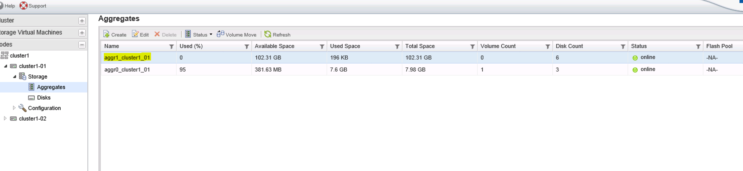 Netapp Library: Create a New Aggregate on Cluster Node