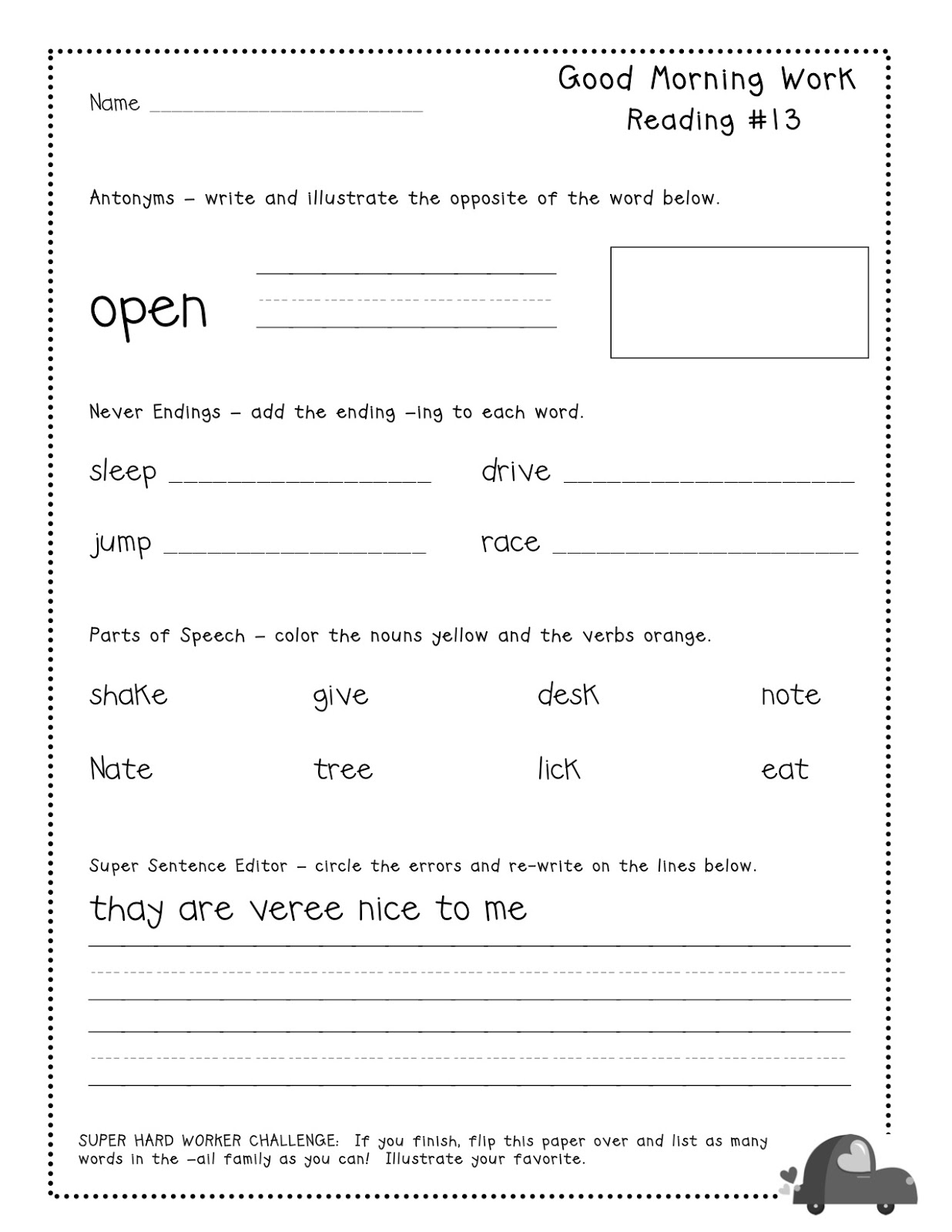 LINKING UP WITH LOVE + GOOD MORNING WORK - Teacher Idea Factory