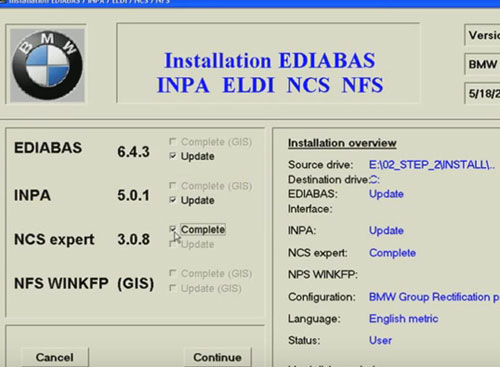 BMW INPA EDIABAS Full English Version Installation Guide