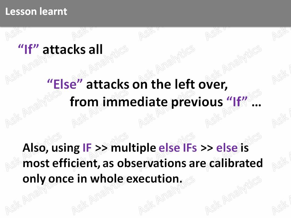 Ask Analytics: IF ... else statement in SAS