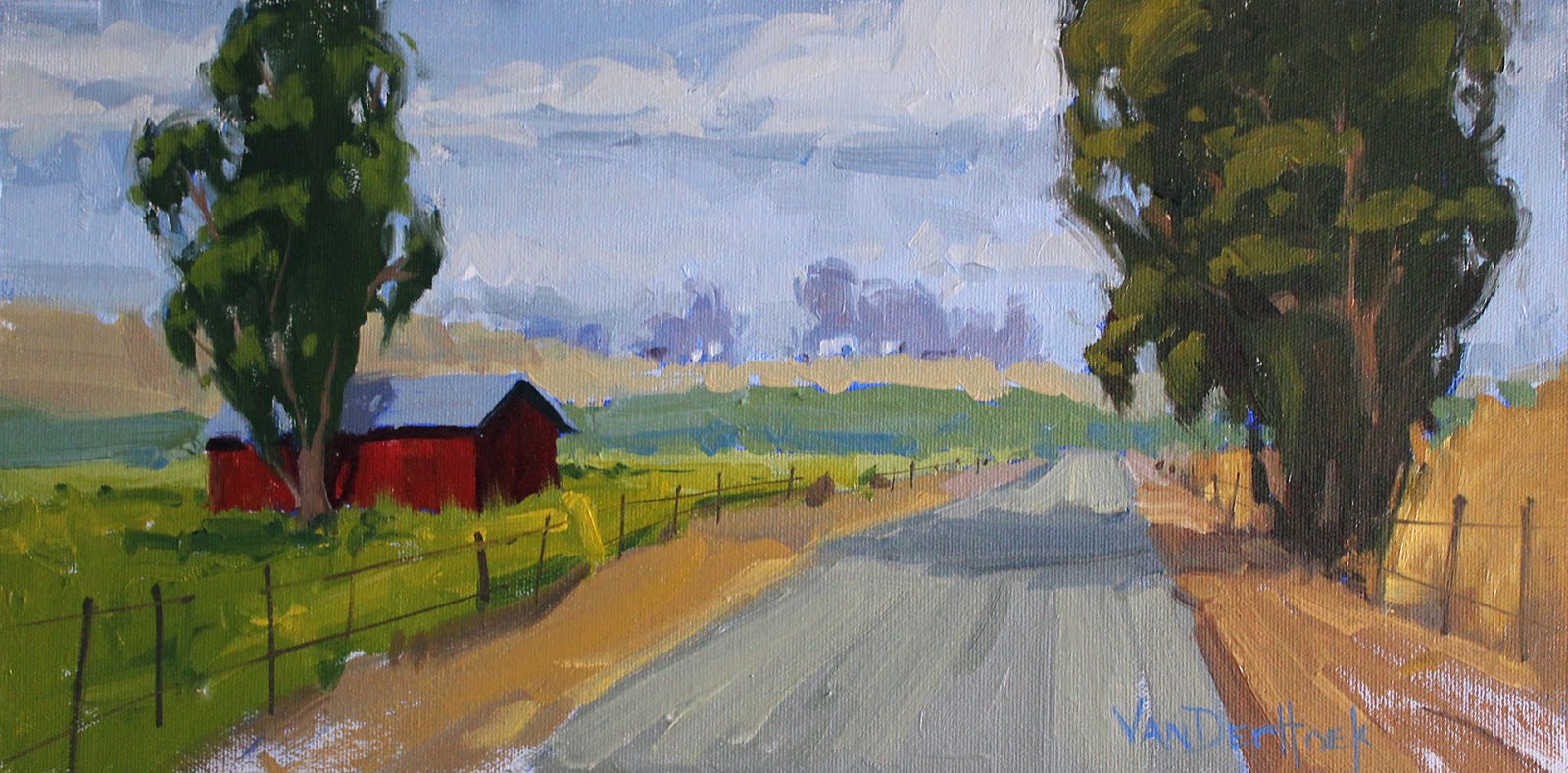 Roadside Red - Sonoma County Painting - Landscape Painting - Plein Air ...