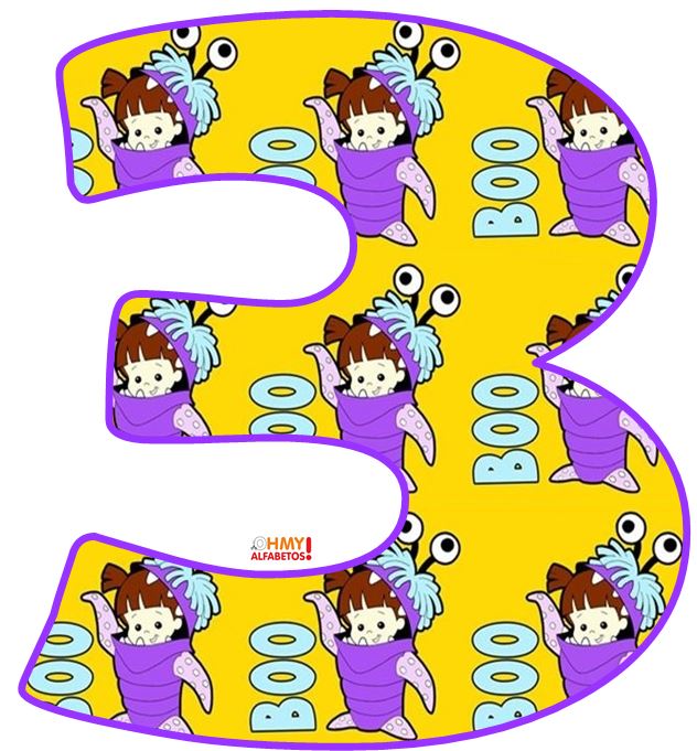 Alfabeto de Boo de Monsters Inc. con Disfraz. - Oh my Alfabetos!