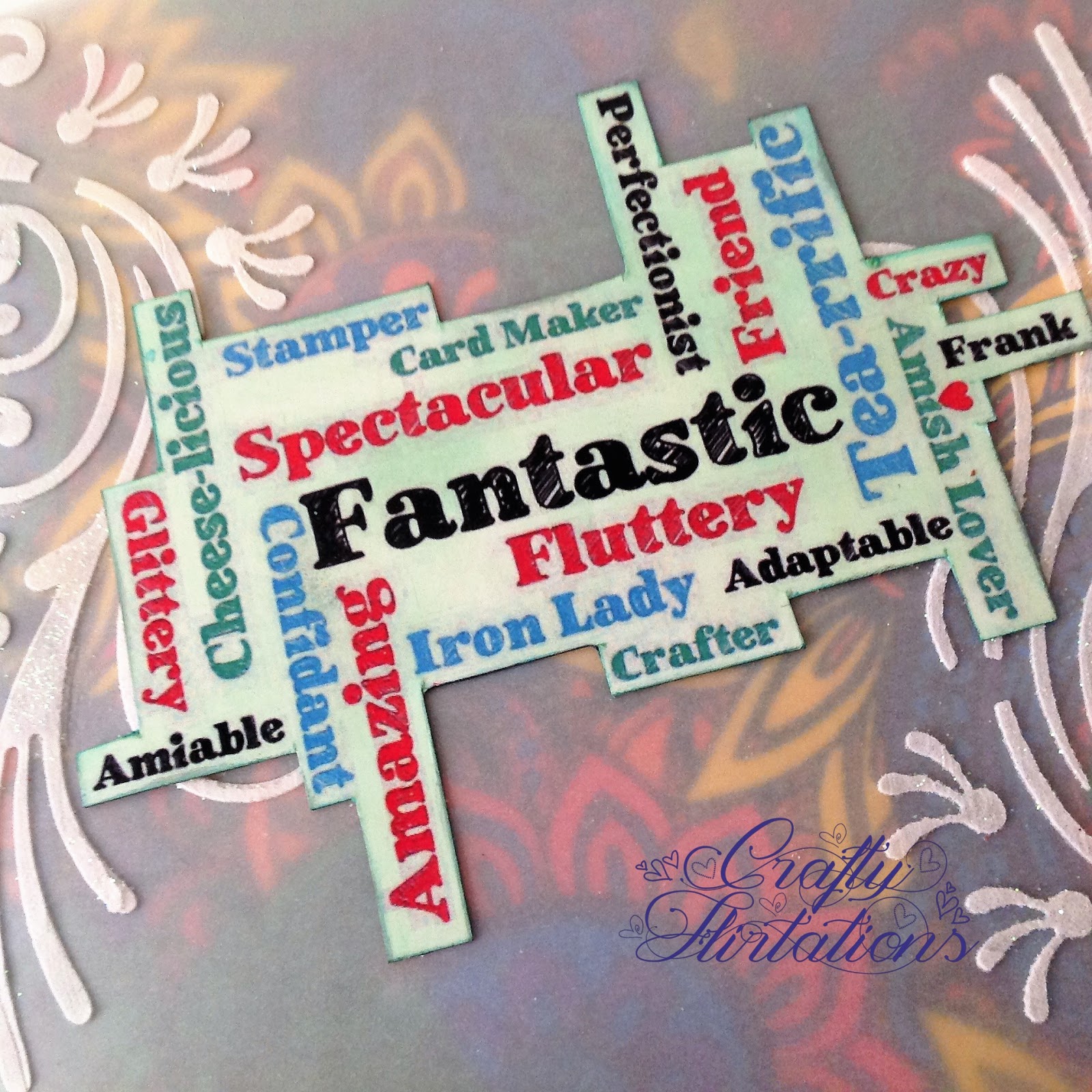 Crafty Flirtations: Word Cloud - Art Journal Page