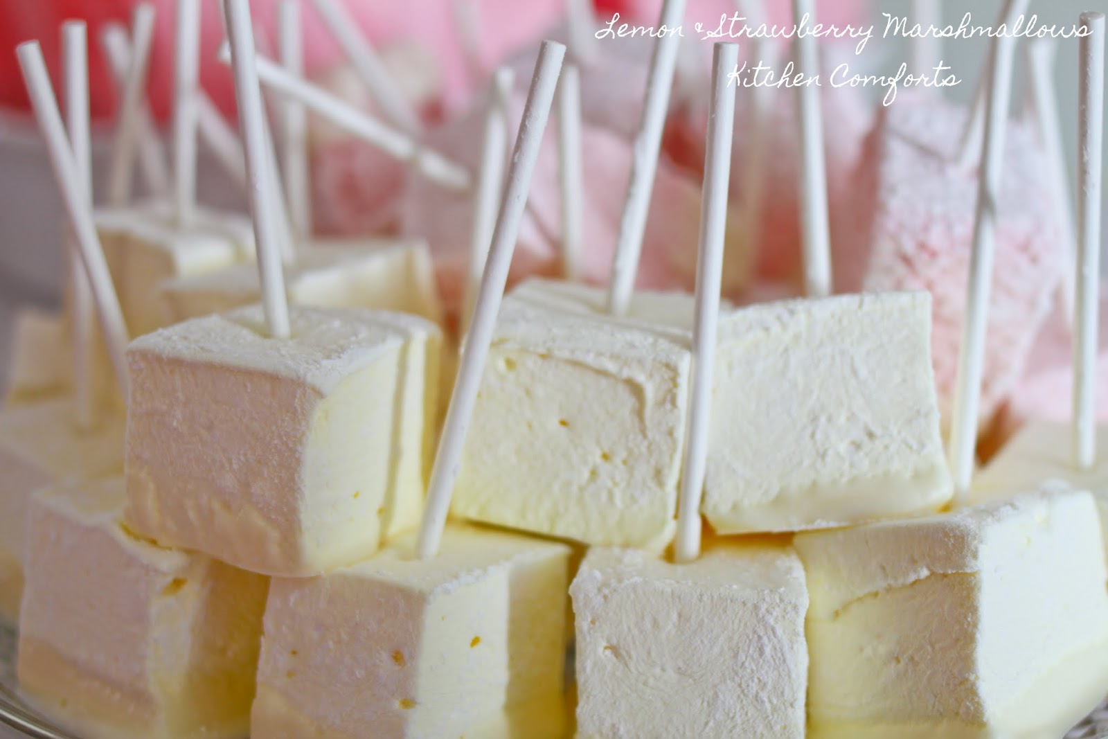 Kitchen Comforts: Strawberry & Lemon Marshmallows