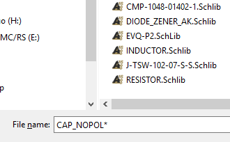 Parts: Select and Open Library Files