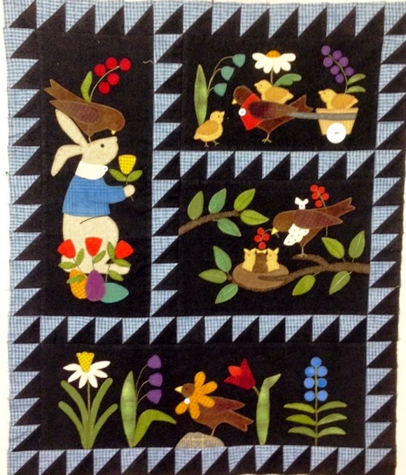 Little Quilts Blog: Spring Wool Applique - 4 part Block of the Month