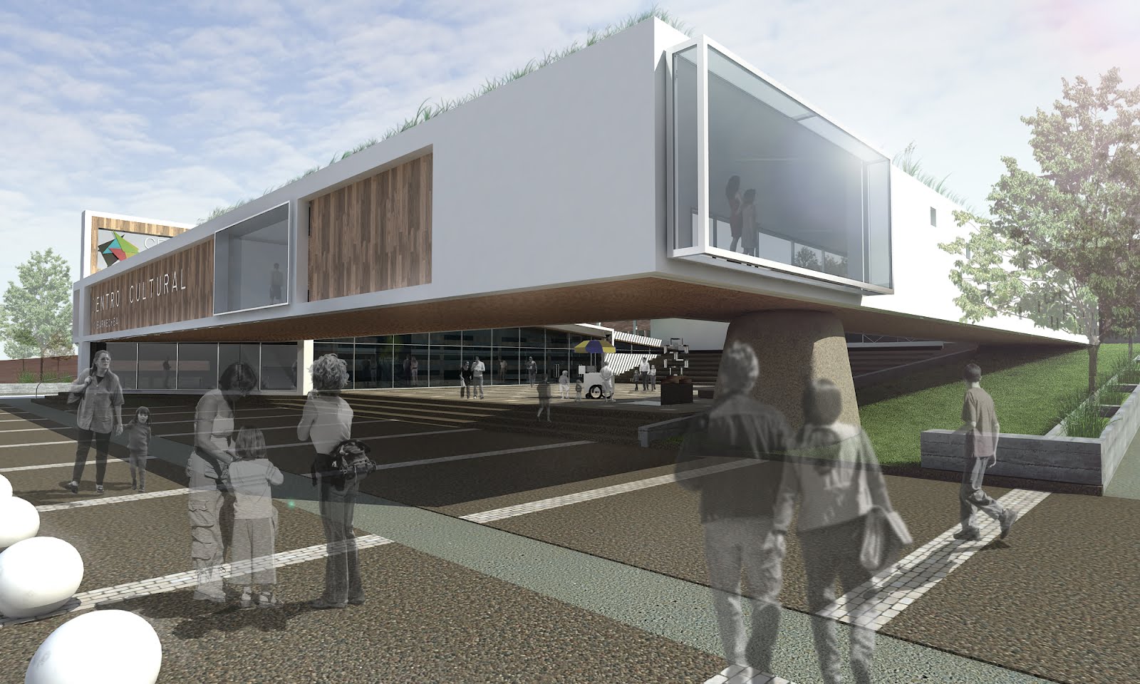 DH: Renders concurso centro cultural Lo Barnechea GMM Arq