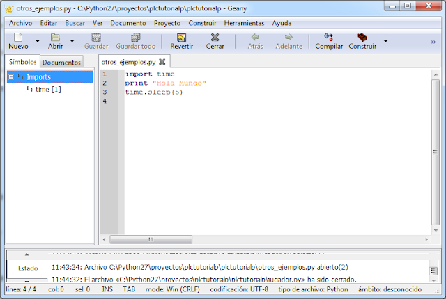 PLC y Python: Prints