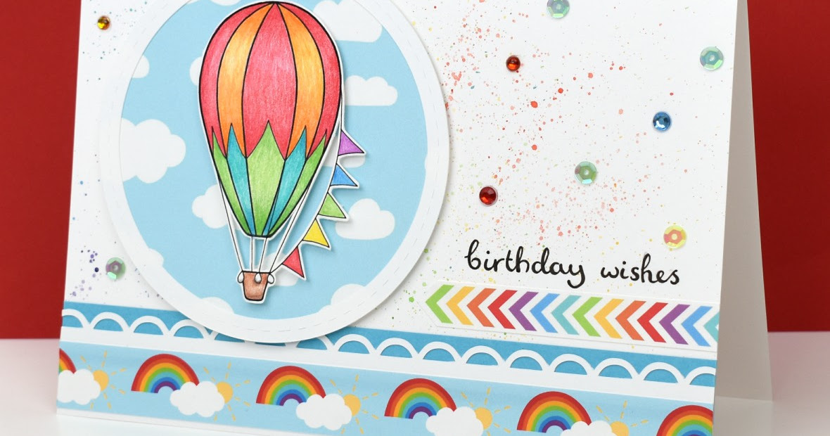 Hazel Fisher Creations: Hot Air Balloons Birthday Card