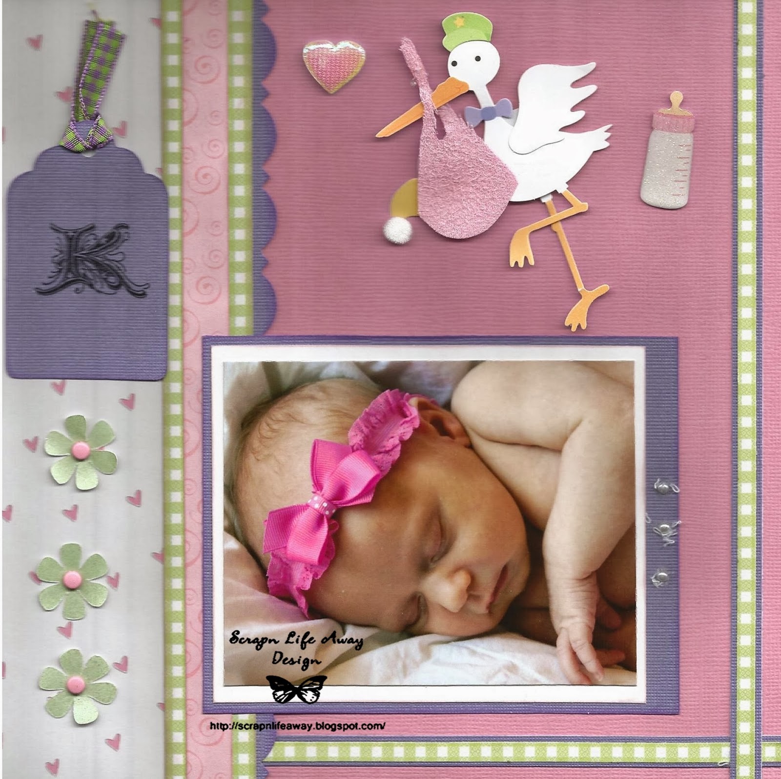 She's a Sassy Lady: Baby Girl Layout