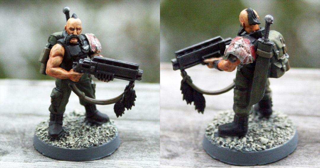 Finished - Kit Bashed Armageddon Ork Hunters Squad