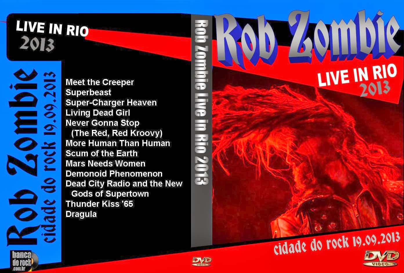 BANCA DO ROCK Rock Concert DVD: 2555 - DVD - ROB ZOMBIE 2013 - BOOTLEG