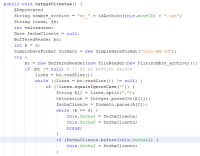 Proyecto De Estructura de Datos en Java: Metodo cargarClientes