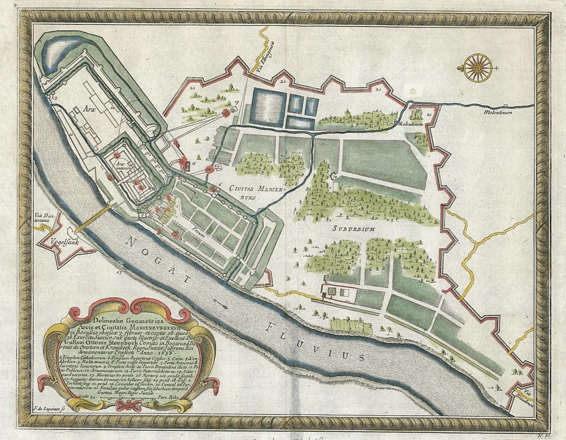 Stary Malbork: Bitwa 1656 r. pod Malborkiem - plan