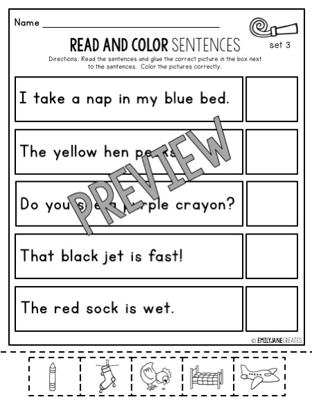 Emily Jane Creates: JANUARY NO PREP KINDERGARTEN PACKET-OVER 100 PAGES!