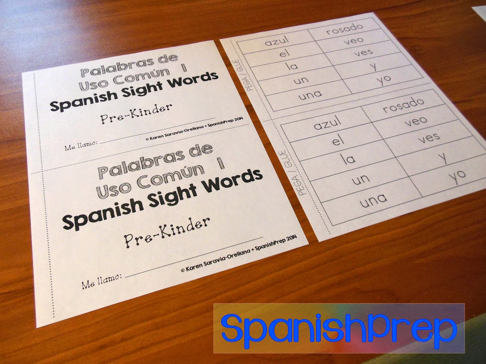 SpanishPrep Blog: Color by Number Spanish Sight Words