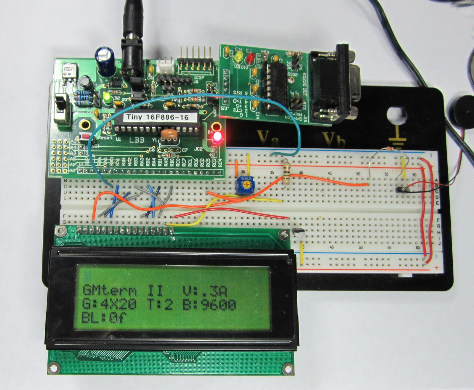 Microcontroller Notebook: LCD Terminal, the GMterm II