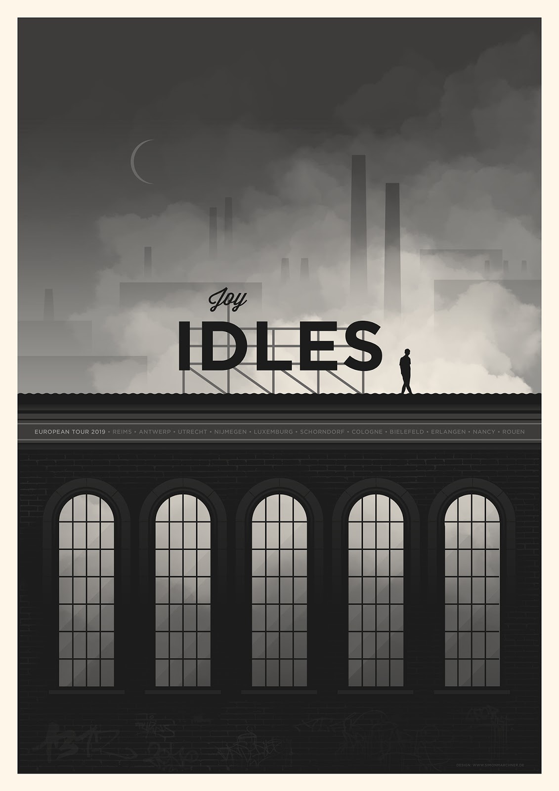 INSIDE THE ROCK POSTER FRAME BLOG: Simon Marchner Idles European Tour ...