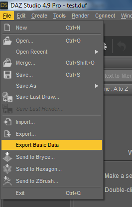 Diffeomorphic: Export from DAZ Studio